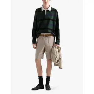 Prada Long-sleeve Cotton Polo Shirt