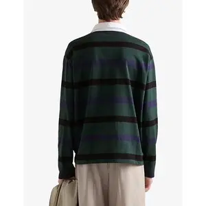 Prada Long-sleeve Cotton Polo Shirt