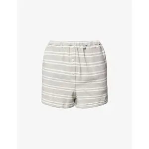 4TH & RECKLESS Chelsea Stripe Cotton-jersey Shorts