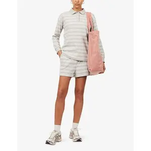 4TH & RECKLESS Chelsea Stripe Cotton-jersey Shorts