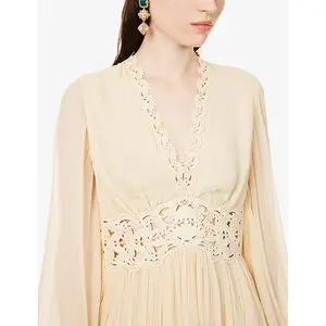 Zimmermann Lace Trimmed Midi Dress