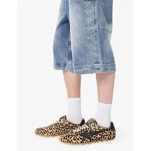 GODMADE Crystal Embellished Cotton Denim Shorts