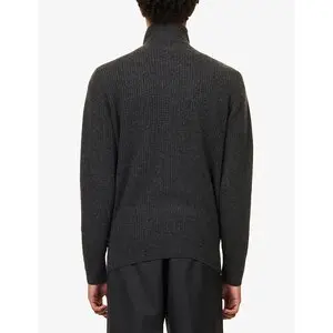John Smedley Mallam Zip-up Cashmere And Wool-blend Jumper