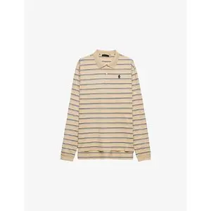 Prada Striped Cotton Pique Polo Shirt - Neutral