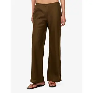 REFORMATION Gale Mid-rise Linen Trousers