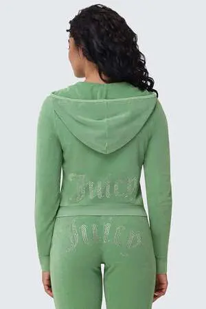 Juicy Couture Big Bling Washed Terry Hoodie