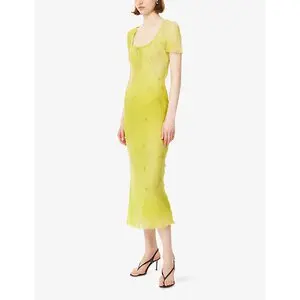 RAT AND BOA Anessa Sheer Chiffon Midi Dress