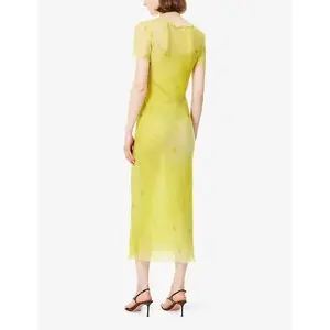 RAT AND BOA Anessa Sheer Chiffon Midi Dress