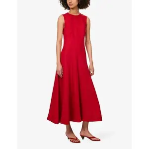 REFORMATION Cecilia Linen Midi Dress