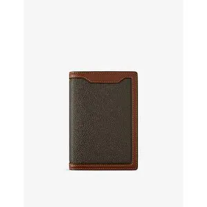 Mulberry Brand-embossed Scotchgrain Passport Cover - Mole-cognac