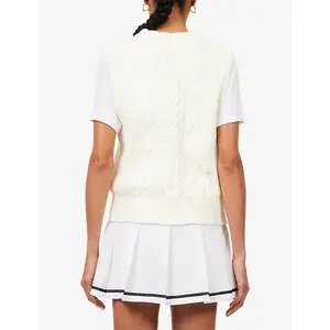 Varley Tatyana Cable Knit Vest - Egret