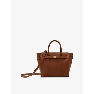 Mulberry Zipped Bayswater Mini Leather Cross-body Bag - Oak