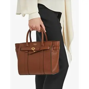 Mulberry Zipped Bayswater Mini Leather Cross-body Bag - Oak