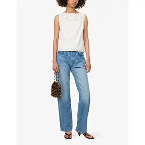 REFORMATION Fiorella Embroidered Top