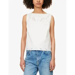 REFORMATION Fiorella Embroidered Top