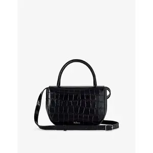 Mulberry Amberley Small Croc-effect Leather Top-handle Bag