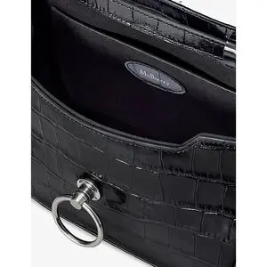 Mulberry Amberley Small Croc-effect Leather Top-handle Bag