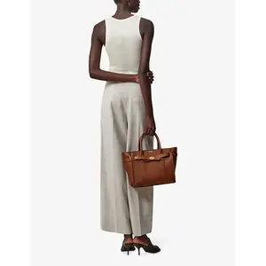 Mulberry Small Zipped Bayswater Leather Tote - Oak