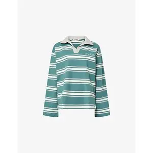 4TH & RECKLESS Darcy Striped Cotton-jersey Rugby Top