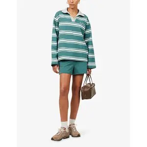 4TH & RECKLESS Darcy Striped Cotton-jersey Rugby Top