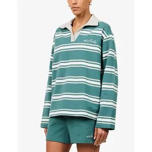 4TH & RECKLESS Darcy Striped Cotton-jersey Rugby Top