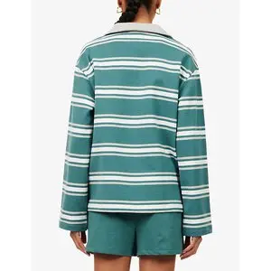 4TH & RECKLESS Darcy Striped Cotton-jersey Rugby Top