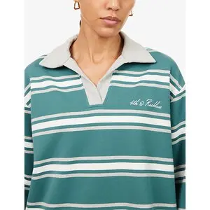 4TH & RECKLESS Darcy Striped Cotton-jersey Rugby Top