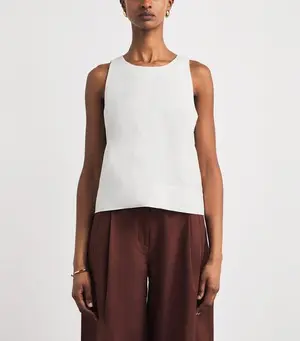 ME+EM Linen-blend Shell Top