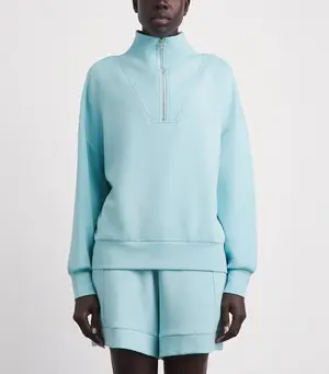 Varley Doublesoft Hawley Half-zip Sweatshirt - Blue