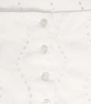 Polo Ralph Lauren Cotton Eyelet Puff Sleeve Blouse
