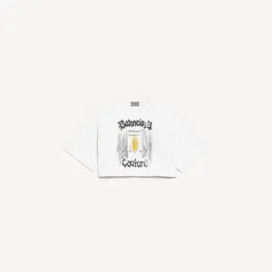 Balenciaga Salon De Couture Cropped T-shirt - White
