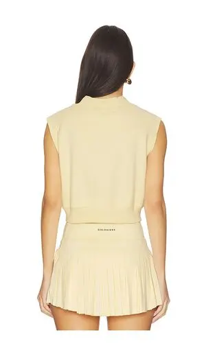 GOLD HINGE Mock Neck Sleeveless Cropped Top