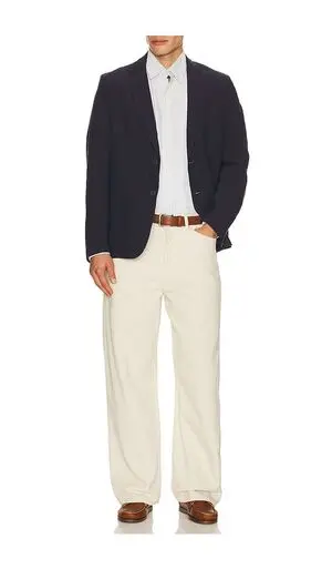 PERCIVAL Tailored Linen Blazer In . Also - Blue