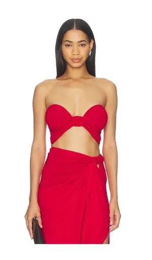 SID NEIGUM Braid Bandeau Top - Red