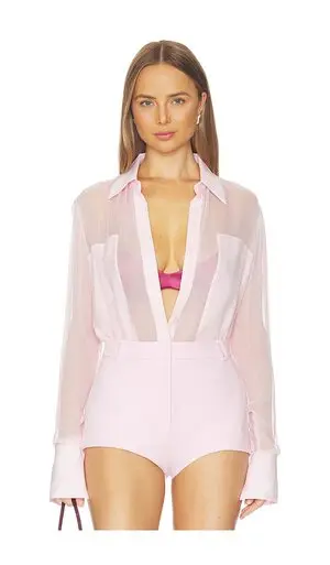 SANS FAFF Flore Silk Shirt - Pink