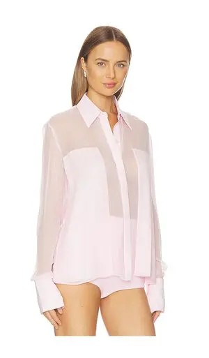 SANS FAFF Flore Silk Shirt - Pink