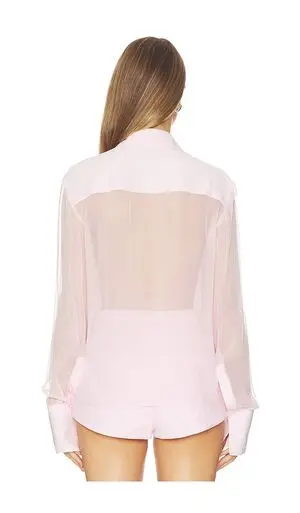 SANS FAFF Flore Silk Shirt - Pink