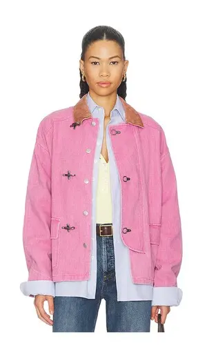 FOUND Fireman Clasp Cotton Twill Jacket - Blush