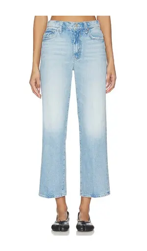 MOTHER The Rambler Zip Flood Jeans In Light Wash