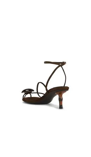 Jeffrey Campbell Carnelian Embellished Suede Sandals - Brown