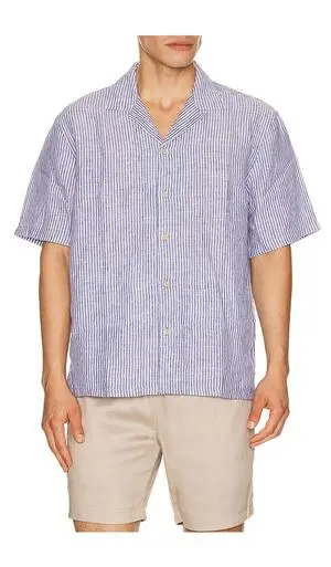 Faherty Brand Short Sleeve Laguna Linen Camp Shirt In . Also