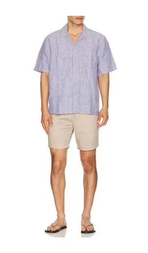 Faherty Brand Short Sleeve Laguna Linen Camp Shirt In . Also