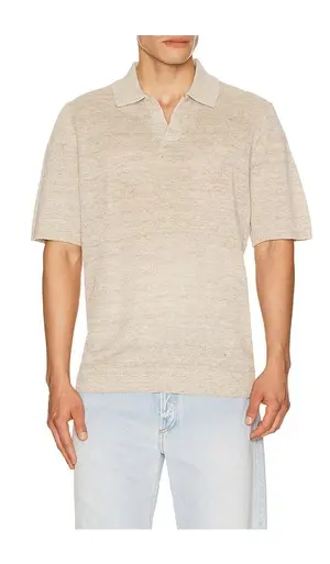 Faherty Brand Short Sleeve Linen Sweater Polo In . Also