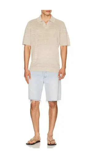 Faherty Brand Short Sleeve Linen Sweater Polo In . Also
