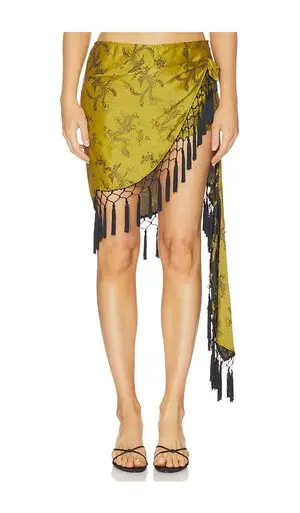 KIM SHUI Asymmetrical Tasseled Skirt