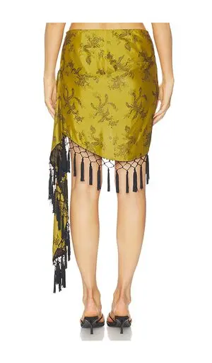 KIM SHUI Asymmetrical Tasseled Skirt