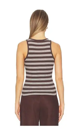 GANNI Soft Cotton Rib Tank Top