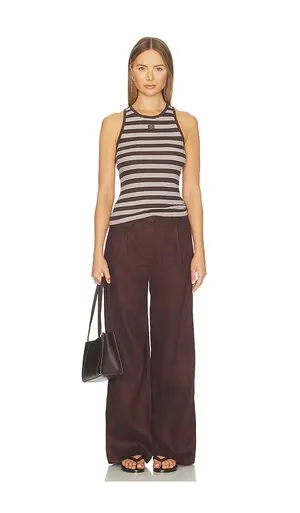 GANNI Soft Cotton Rib Tank Top
