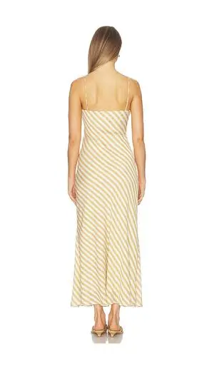 Onia Slip Dress With Diagonal Stripes