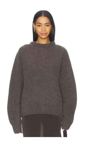 AYA MUSE Ribbed Crewneck Knit Sweater